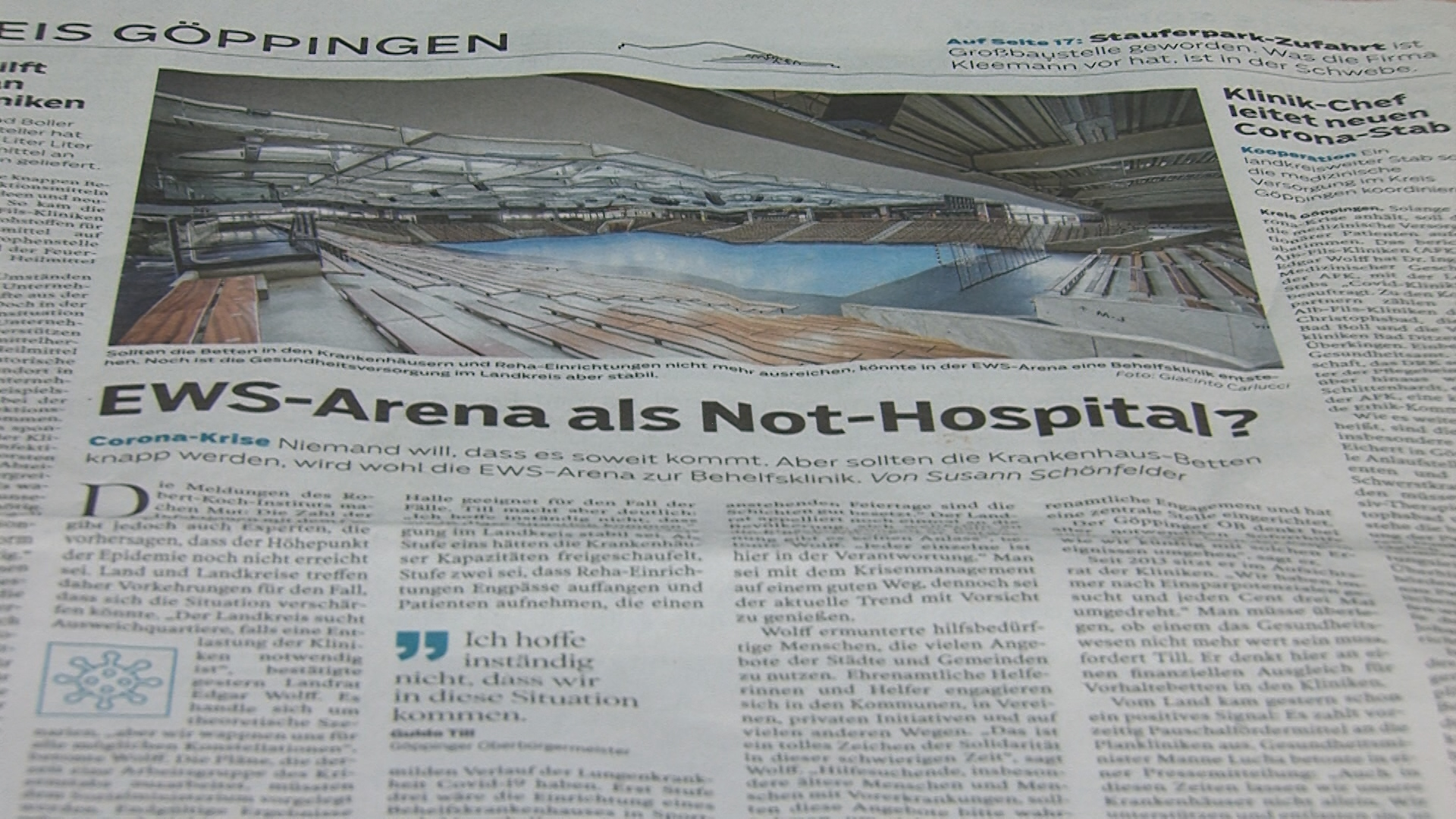 Letzte Option: EWS Arena?