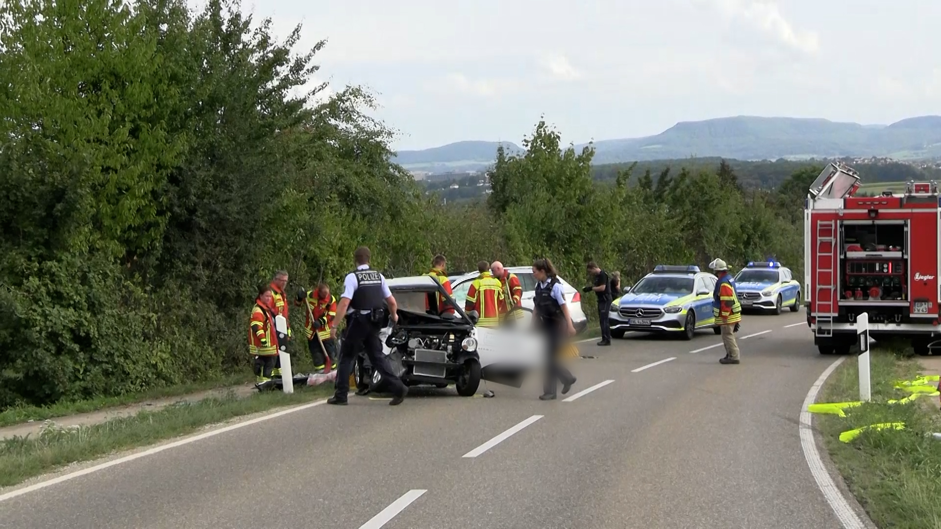 Wangen: Schwerer Unfall mit Elektrofahrzeug